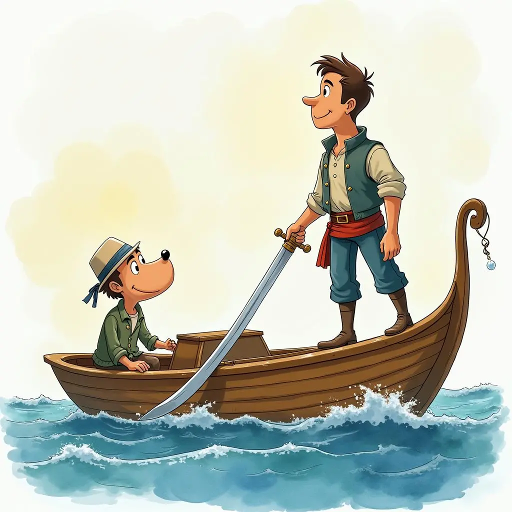 Chercher son épée dans le bateau | 寓言故事 | Contes pour enfants