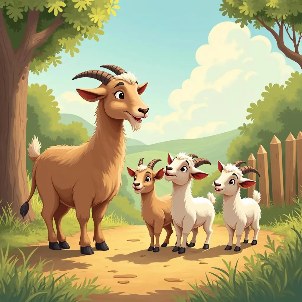 The Goat and the Three Little Goats | 成长教育 | Bedtime Stories