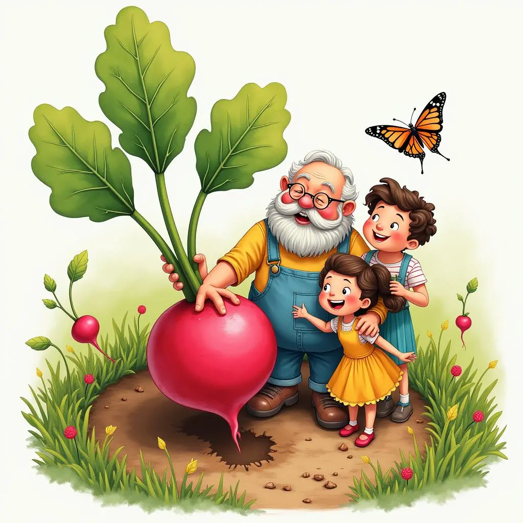 Grandpa Plants Radishes | folk tales | Bedtime Stories