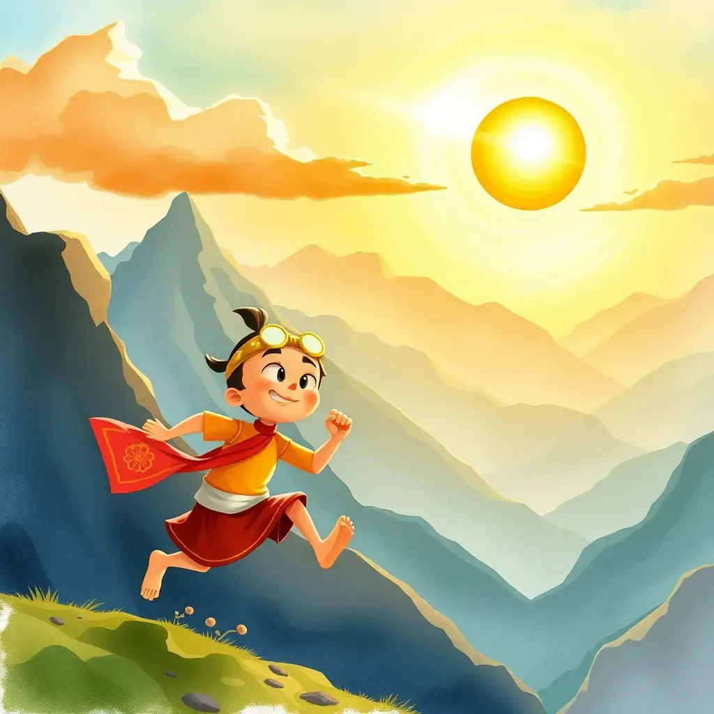Kua Fu chasse le soleil | Folk Stories | Contes pour enfants
