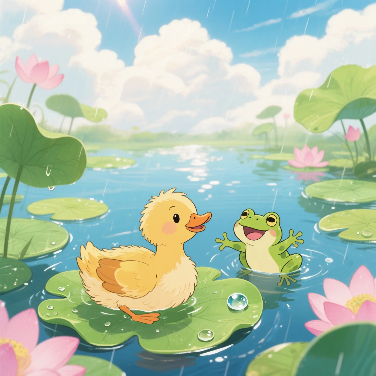 The Little Duck Learns to Swim | Animal Stories | Bedtime Stories