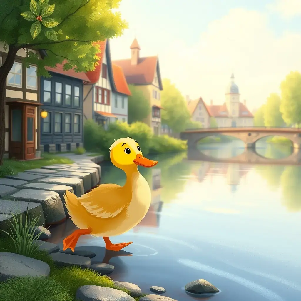 The Little Duck Swims in the River