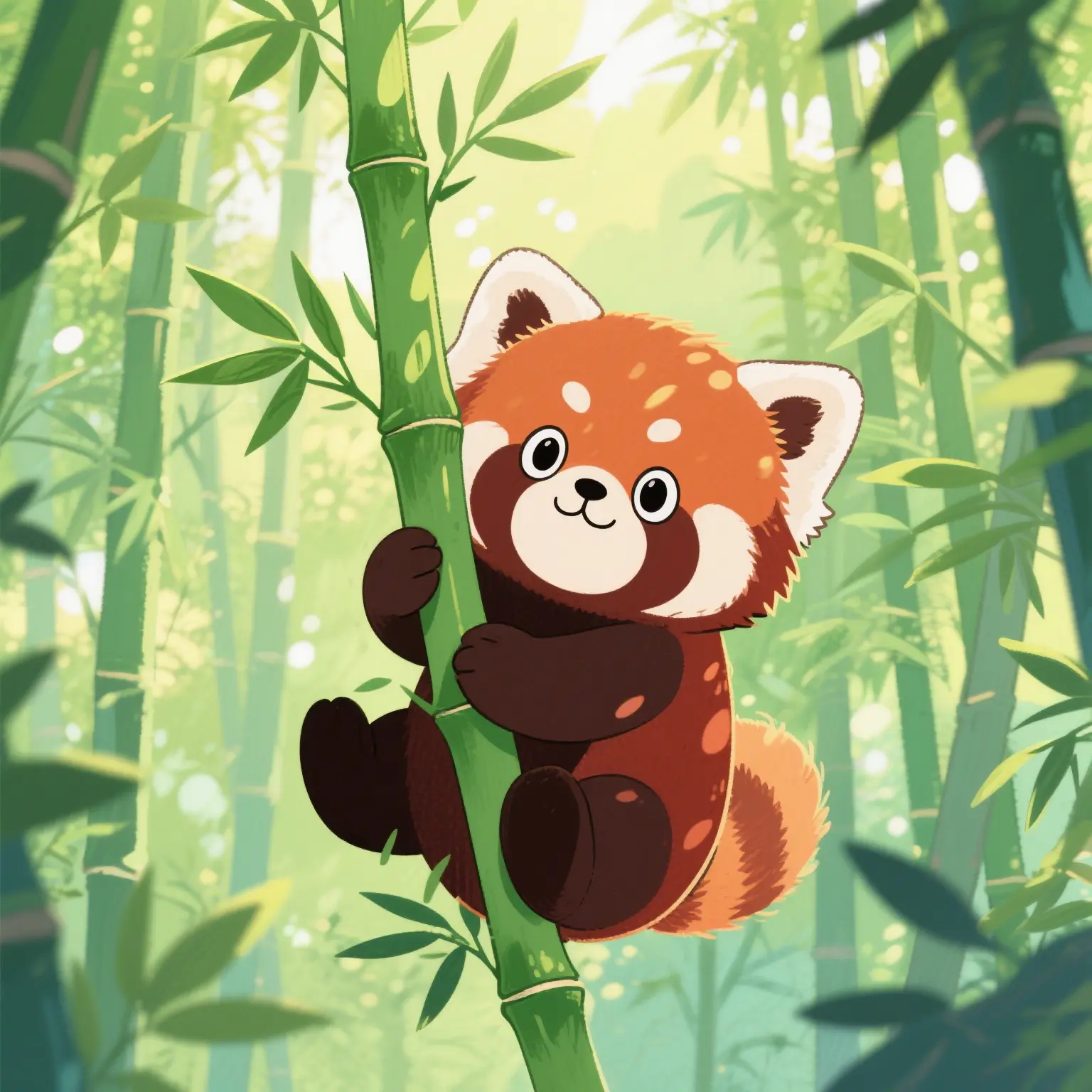 Der Kleine Panda spielt mit Bambusblättern | Tiergeschichten | Märchen ...