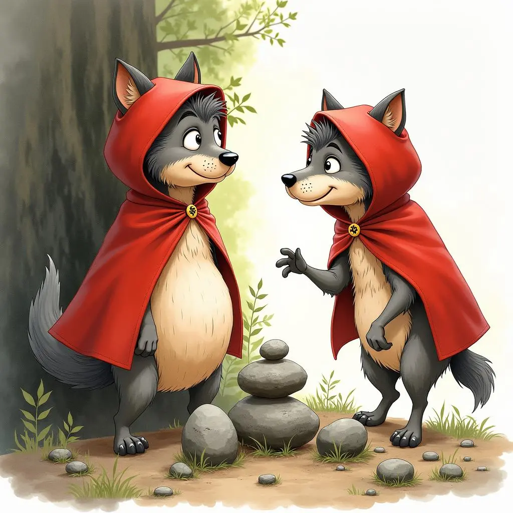 Le Petit Chaperon Rouge et la Grand - mère Loup | 童话故事 | Contes pour ...