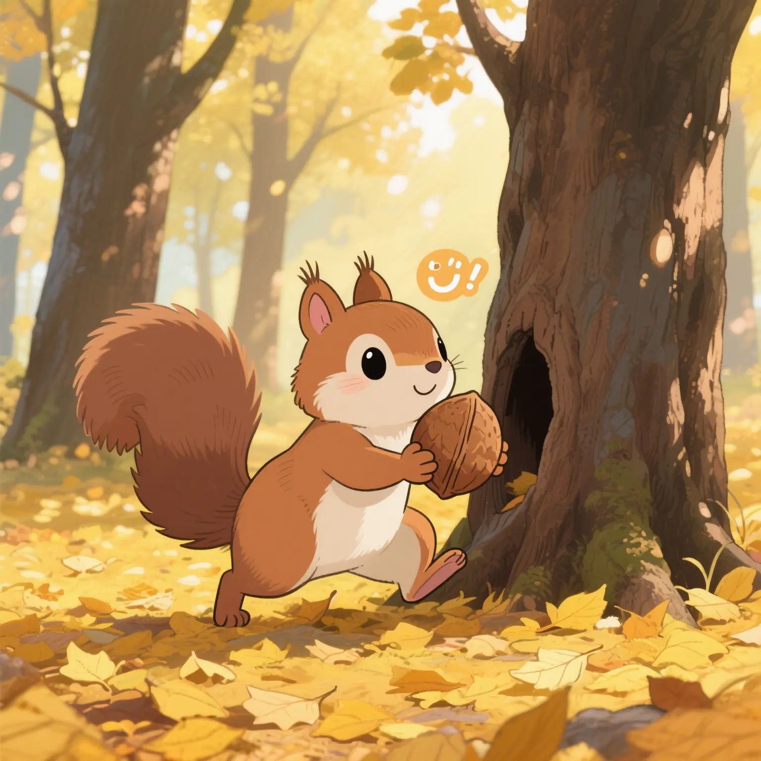 The Little Squirrel Picks Nuts | Animal Stories | Bedtime Stories